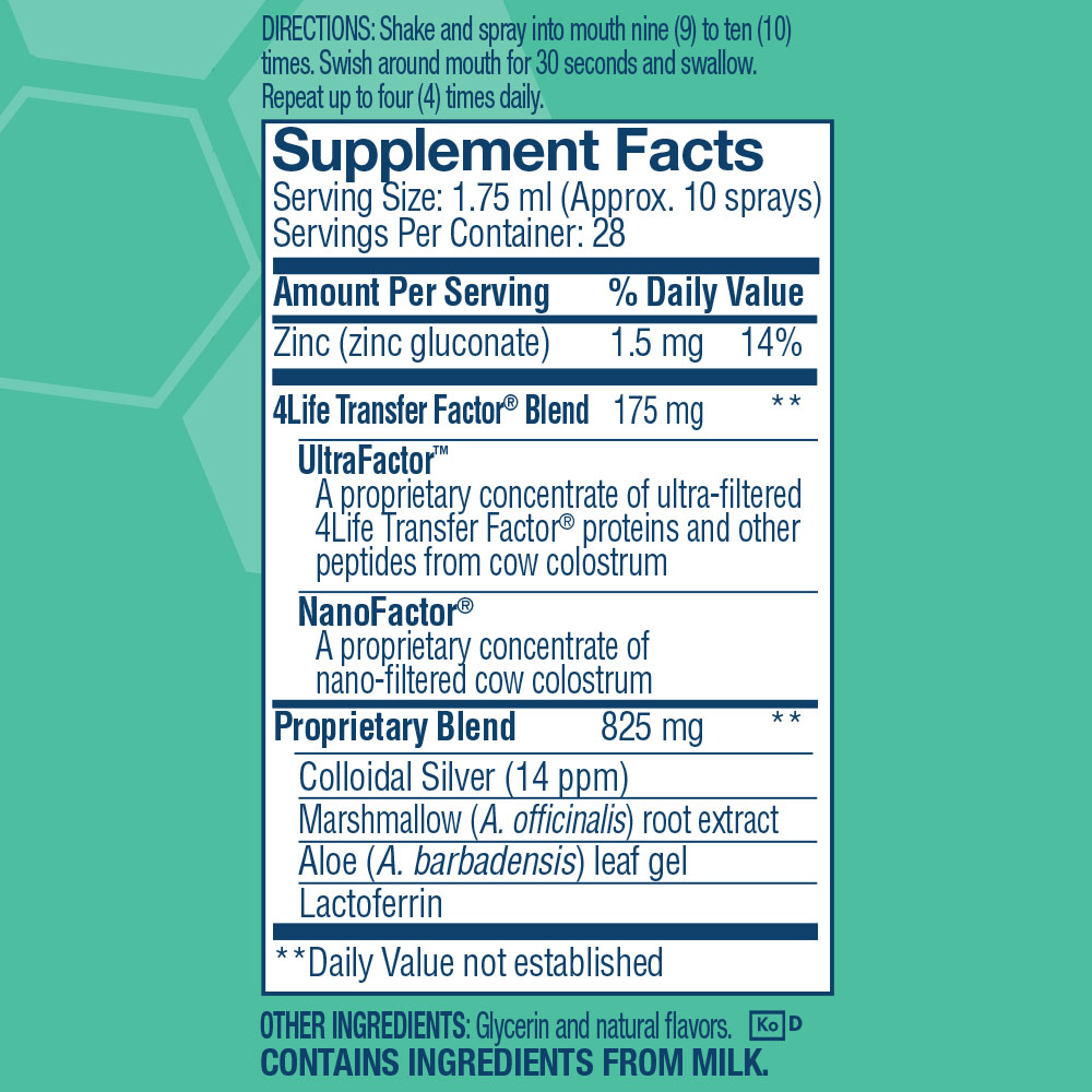 4Life Transfer Factor Immune Spray - Sabor a Menta – 4Life Espanol