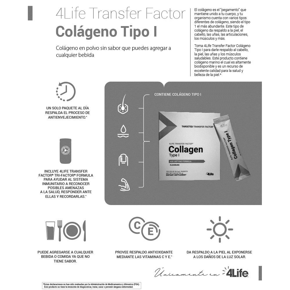 Paquete de 2 4Life Transfer Factor® Colágeno Tipo I – 4Life Espanol